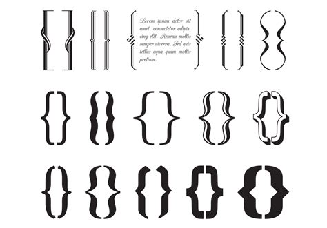 Typography Brackets Vector Pack Vector Art At Vecteezy