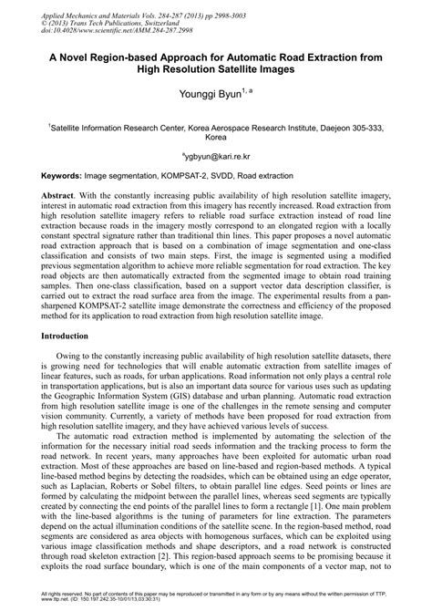 Pdf A Novel Region Based Approach For Automatic Road Extraction From High Resolution Satellite