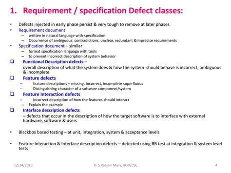 Unit 1 Defects Classes Pptx Programming Languages Computing