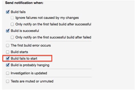 Teamcity How Can I Be Notified Of A Vcs Issue On A Team City Build Server Stack Overflow