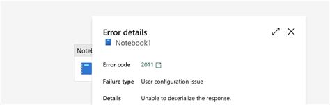 Solved Error Code 011 Unable To Deserialize The Respons Microsoft Fabric Community
