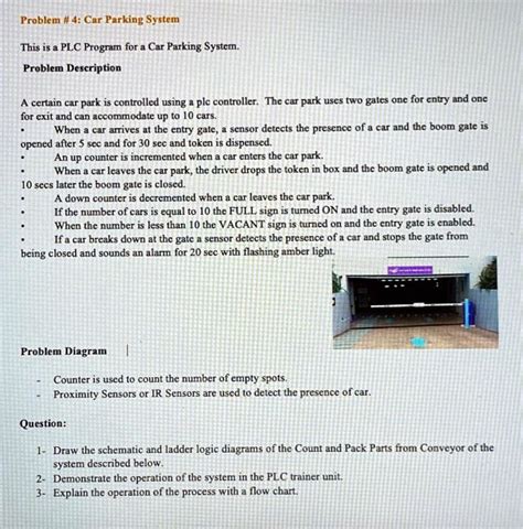 SOLVED Problem Car Parking System This Is A PLC Program For A Car Parking System Problem