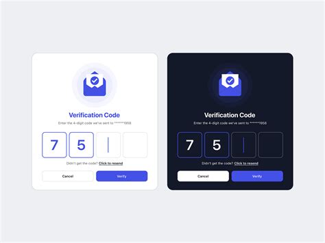Ui Design Verification Code Card By Inche Faris On Dribbble