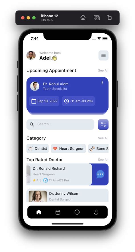 GitHub Adel Flutter Doctor App Ui A Nice UI Built For The Koraplay Assessment Test
