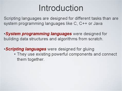 Scripting Languages Lecture 1 Introduction Georges Khazen By