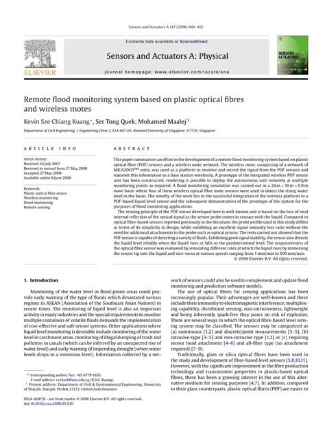 pdf remote flood monitoring system based on plastic optical fibres