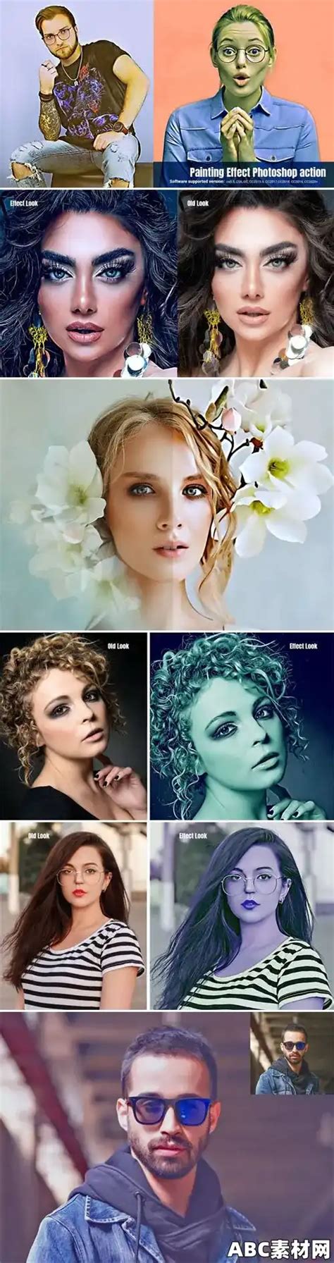 绘画效果PS动作Painting Effects Photoshop Actions ABC素材资源网