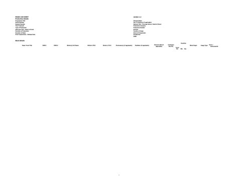 Music Cue Sheet Template Excel Pdf