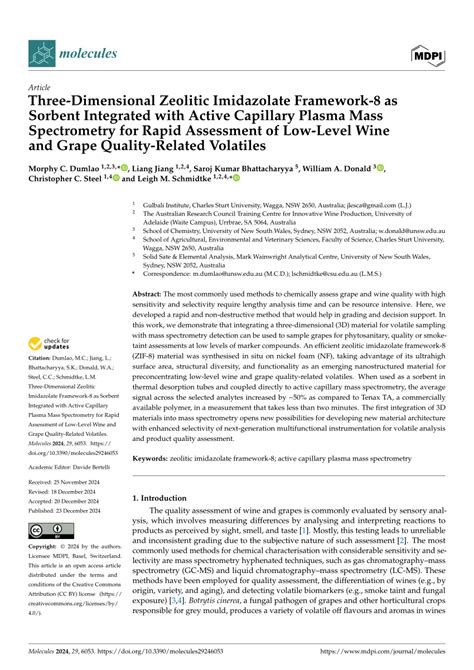 Pdf Three Dimensional Zeolitic Imidazolate Framework 8 As Sorbent Integrated With Active