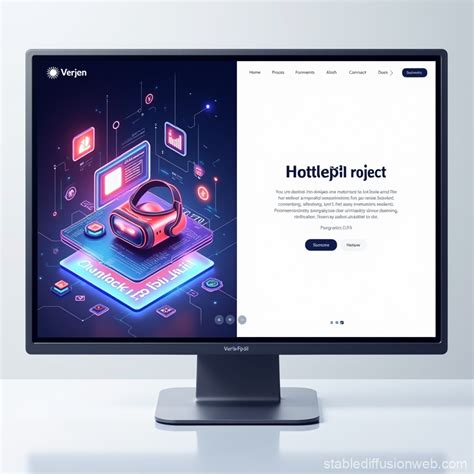 Modern Website Layout For Tech Driven Projects Stable Diffusion Online