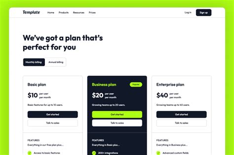 Saas Pricing Table Free Cloneable Webflow