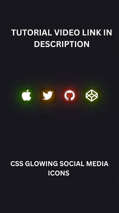 Css Glowing Social Media Icons 🤩 Shorts Socialmediaicons Csstricks