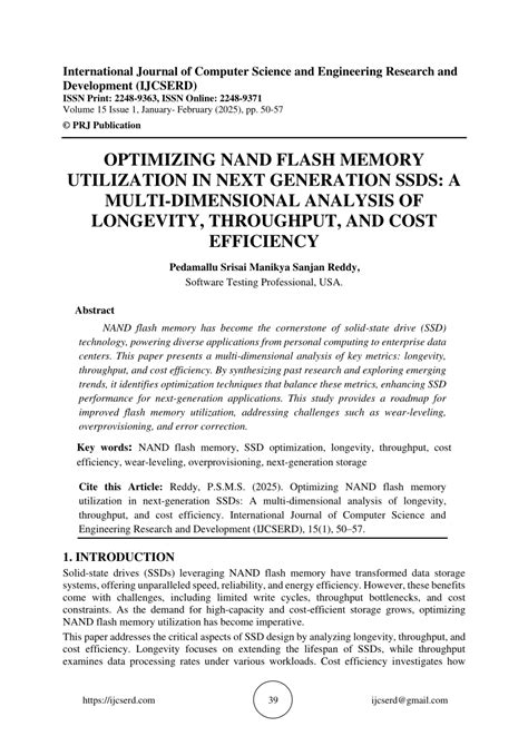 Pdf Optimizing Nand Flash Memory Utilization In Next Generation Ssds