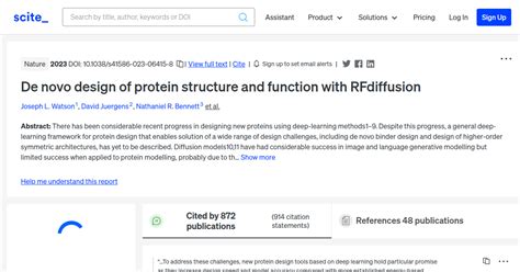 De Novo Design Of Protein Structure And Function With Rfdiffusion