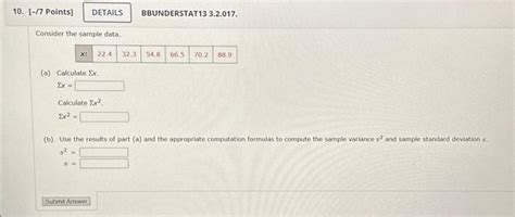 Solved Points BBUNDERSTAT Consider The Chegg Com