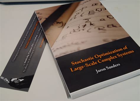 Stochastic Optimization Of Large Scale Complex Systems Jaron Sanders