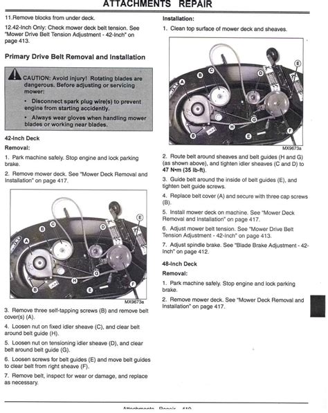 John Deere LA100 Mower Deck Parts Diagram