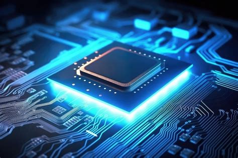 미래 배경 생성 Ai의 환상적인 Cpu 프리미엄 사진