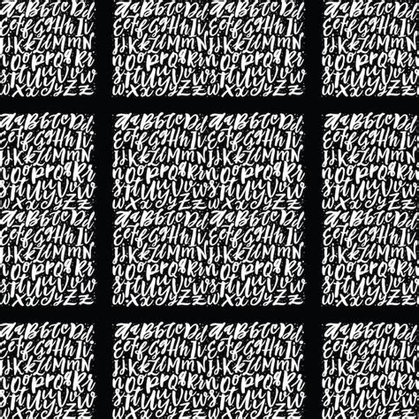 Premium Vector Vector Alphabet Seamless Pattern Brush Letters