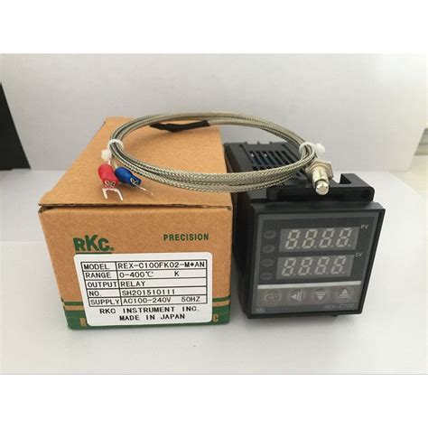 Dual Digital RKC PID Temperature Controller REX C With K Thermocouple Relay Output SSR