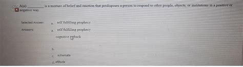 Solved An Is A Mixture Of Belief And Emotion That