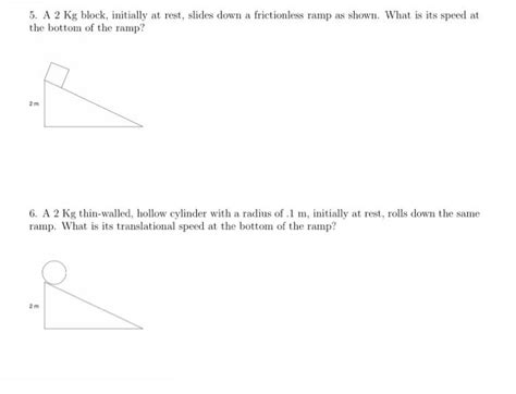 solved 5 a 2 kg block initially at rest slides down a