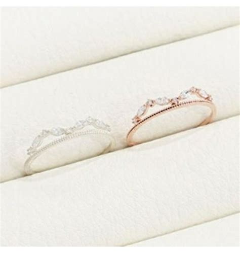 옷자락 여자 웨딩 촬영 크라운 신부 심플링 반지 티몬