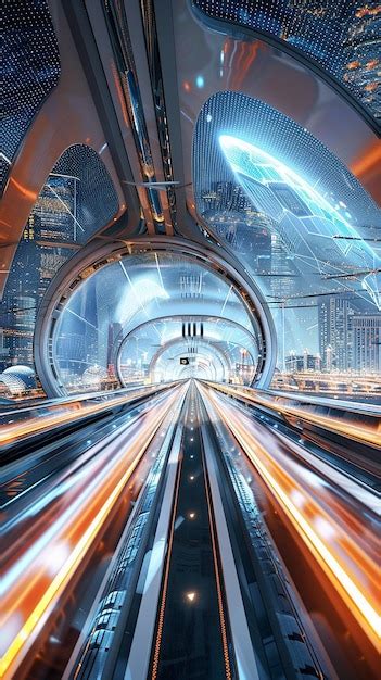 Smart Transportation Hub With Iotenabled Stations Premium Ai Generated Image