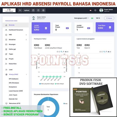 source code aplikasi hrd hris payroll dan penggajian absensi cuti php