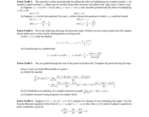 Solved Extra Credit 1 This Question Is About Geometrically