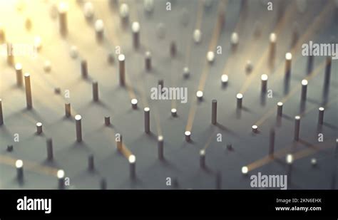 Shiny Cylinder Shapes Seamless Loop 3d Render Animation Stock Video
