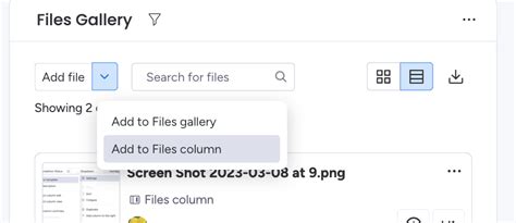 Standardize Files Tab And Column Feature Requests Monday Community Forum
