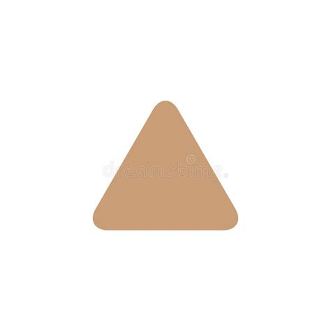 Basic Triangle Icon Simple Geometrical Shape Stock Illustration