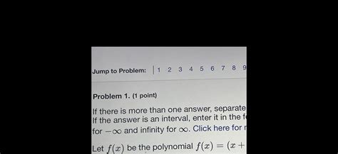 [answered] jump to problem 1 2 3 4 5 6 7 8 9 problem 1 1 point if there