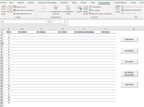 Principales Bucles En Vba Excel Signum