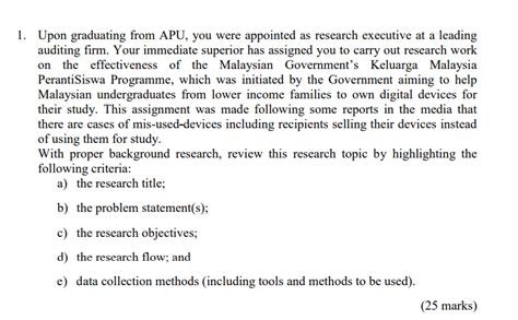 Solved Upon Graduating From APU You Were Appointed As Chegg Com