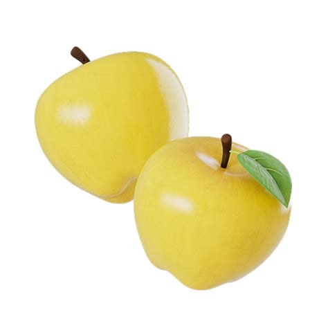 黄苹果 到位啦ui素材 80款水果食品厨具3d图标模型