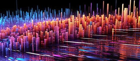 flow data network binary system ai generated image stock illustration