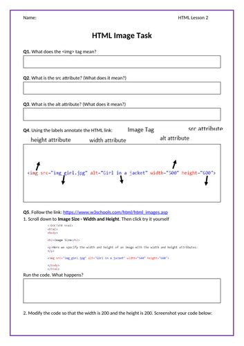 Html Web Design Unit Lessons For Ks3 Ks4 Teaching Resources