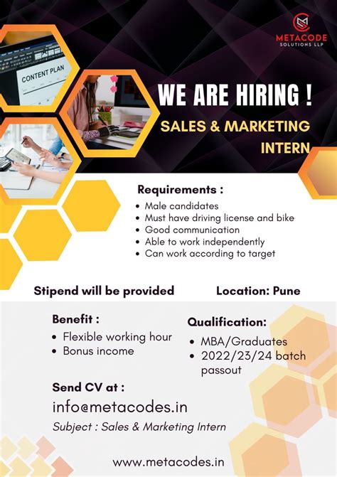 Punam Patil On Linkedin Internship Opportunity In Sales And Marketing