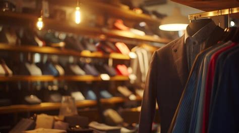 Premium Photo Interior Of A Mens Clothing Store Style And Fashion