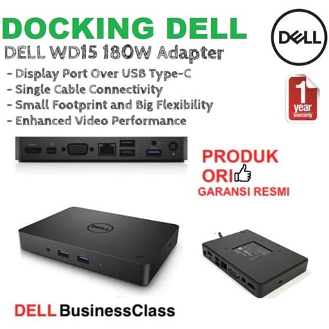 Jual Dell Business Dock Wd With W Adapter Shopee Indonesia