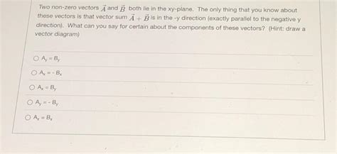 solved two non zero vectors a and b both lie in the