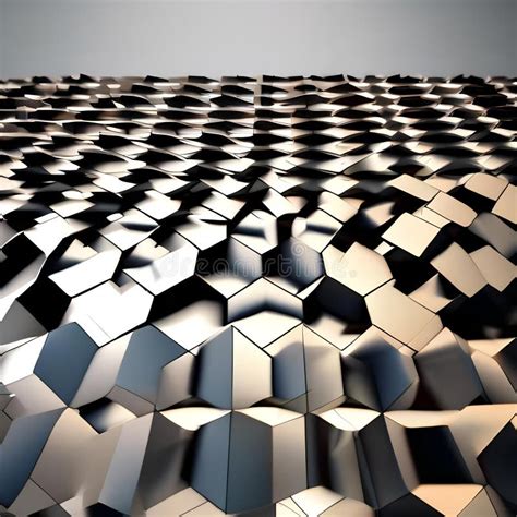 A Three Dimensional Grid Of Cubes Rotating And Shifting Creating An Optical Illusion Of Depth