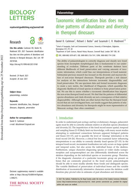 Pdf Taxonomic Identification Bias Does Not Drive Patterns Of Abundance And Diversity In