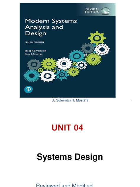 Modern Systems Analysis And Design Design Part 2 Pdf Usability