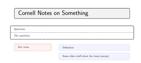 How To Match Width Of `tcolorbox` Box In This Cornell Notes Template