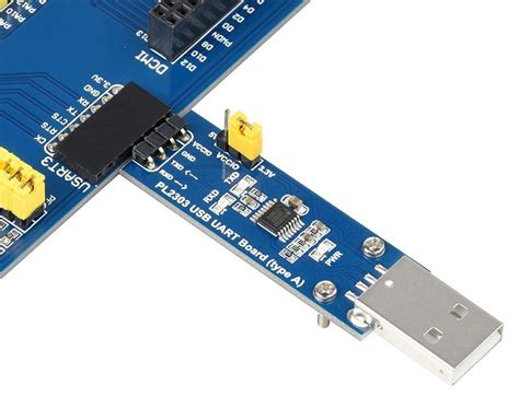 Waveshare Pl2303 Usb To Uart Ttl Communication Module V2 Usb A Connector Darkoct02