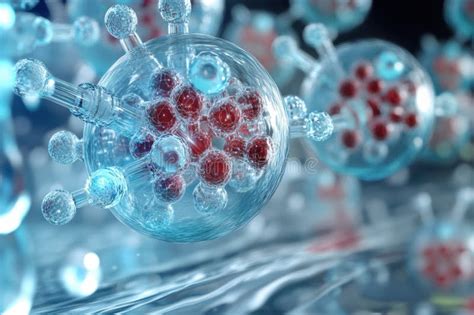 Microscopic View Of Molecular Structures In A Scientific Examination