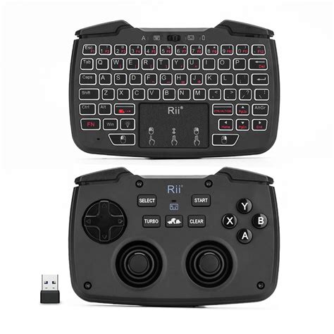 Gamepad Keyboard Rk707 2 4ghz Wireless Game Controller Keyboard Mouse Combo With Touchpad White
